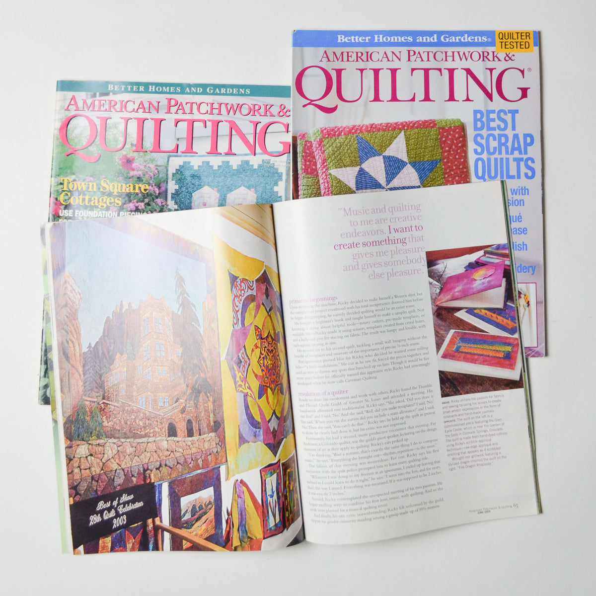 American Patchwork + Quilting Magazines - Set of 3 – Make & Mend