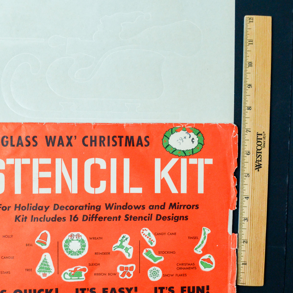 Glass Wax Vintage Christmas Stencil Kit – Make & Mend