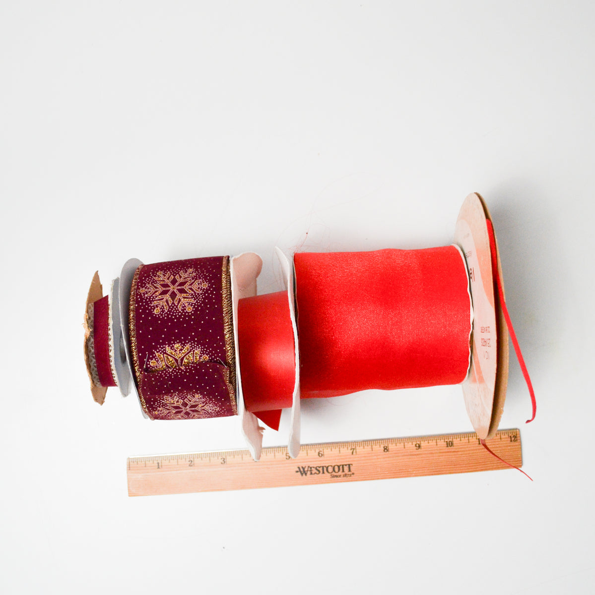 Red Ribbon Bundle - 4 Spools – Make & Mend