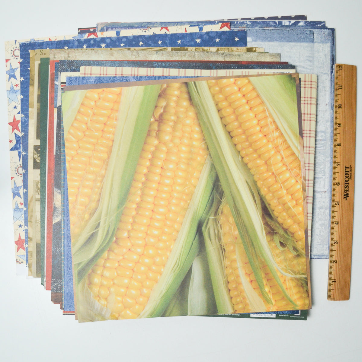 Patriotic Patterned Scrapbook Paper Bundle – Make & Mend