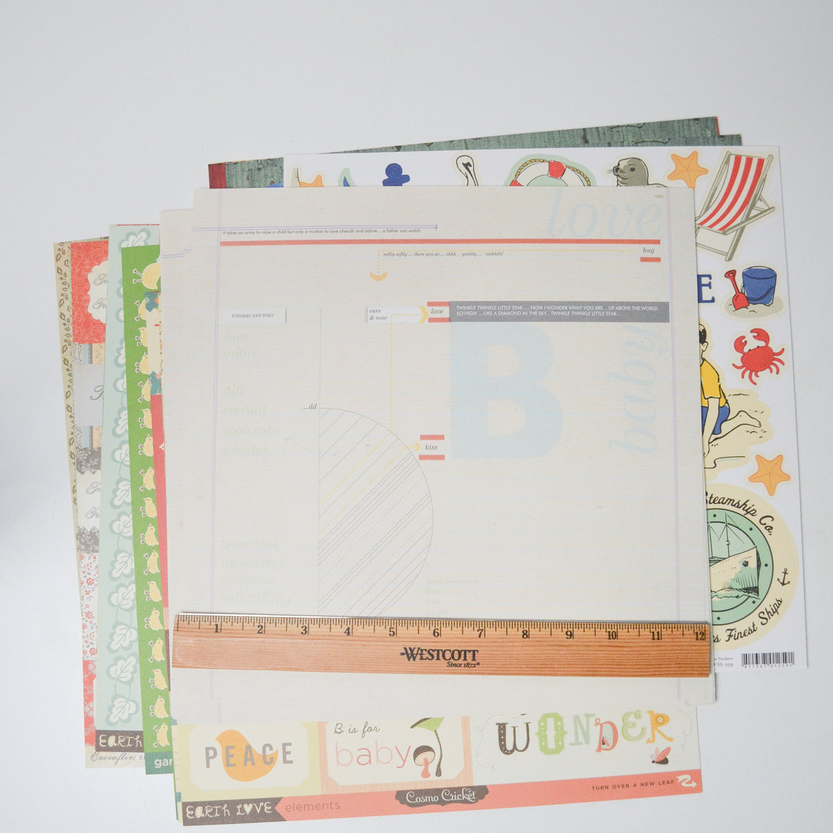 Beach Themed Scrapbooking Paper Bundle – Make & Mend