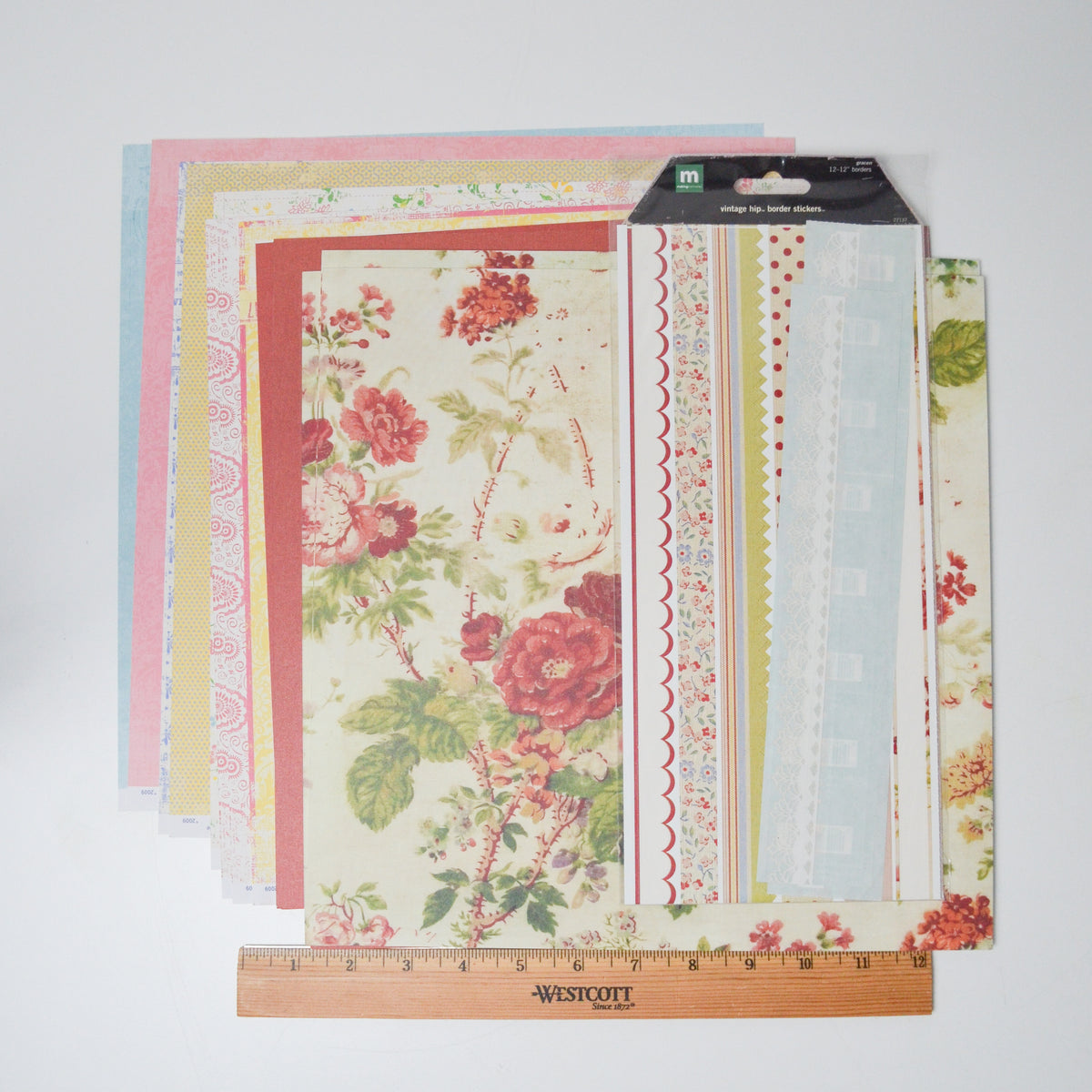 Floral Scrapbook Paper + Border Bundle – Make & Mend