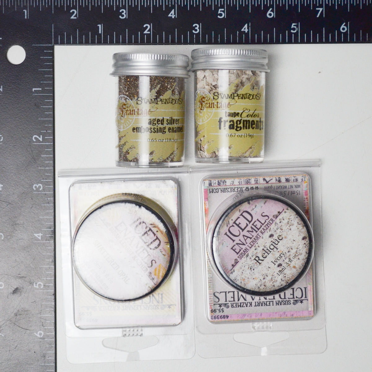 Iced Enamels, Embossing Enamel + Taupe Color Fragments – Make & Mend