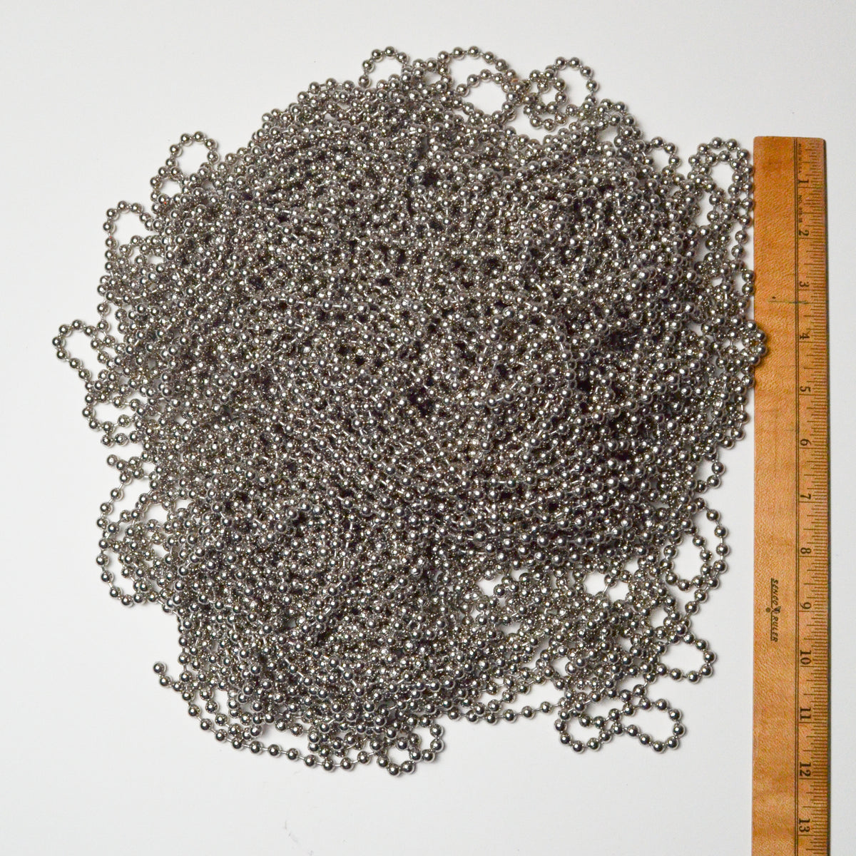 Silver Ball Chain Strands, Approx. 60" Long - Bundle of 34 Strands ...