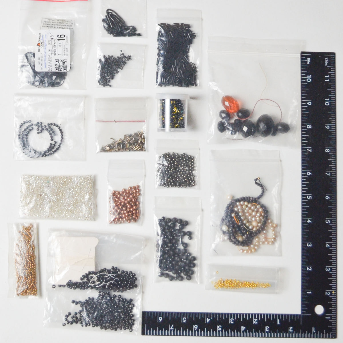 Assorted Black Bead Bundle – Make & Mend