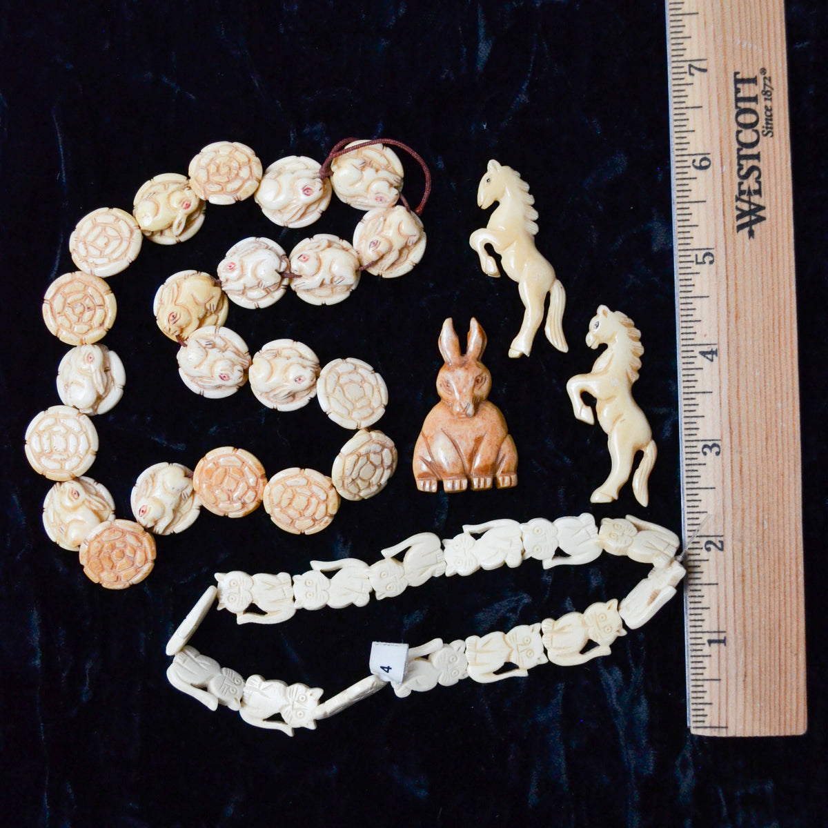 Carved Bone Animal Bead Bundle – Make & Mend