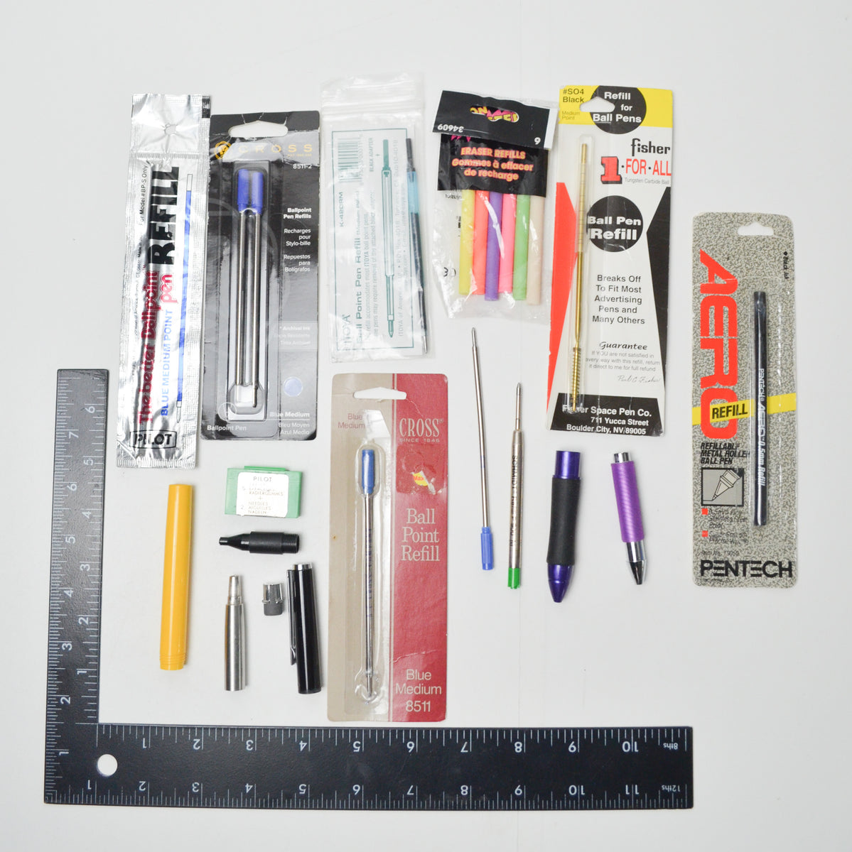 Assorted Mechanical Pen Parts, Erasers + Refills Bundle – Make & Mend