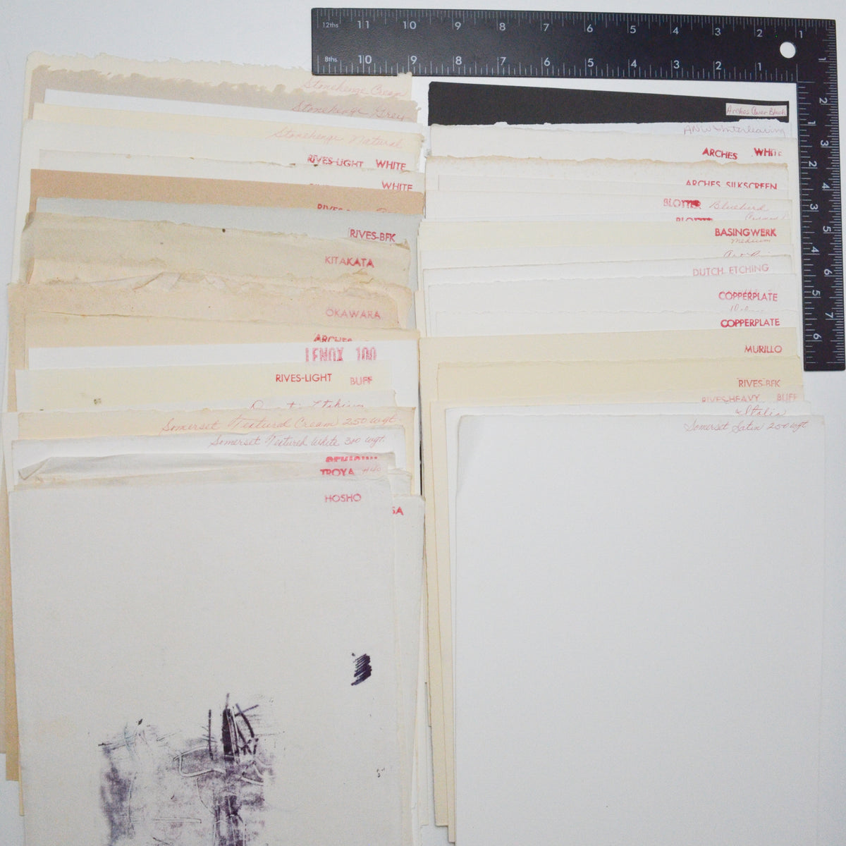 Printmaking Paper Sample Book from Rembrandt Graphic Arts – Make & Mend