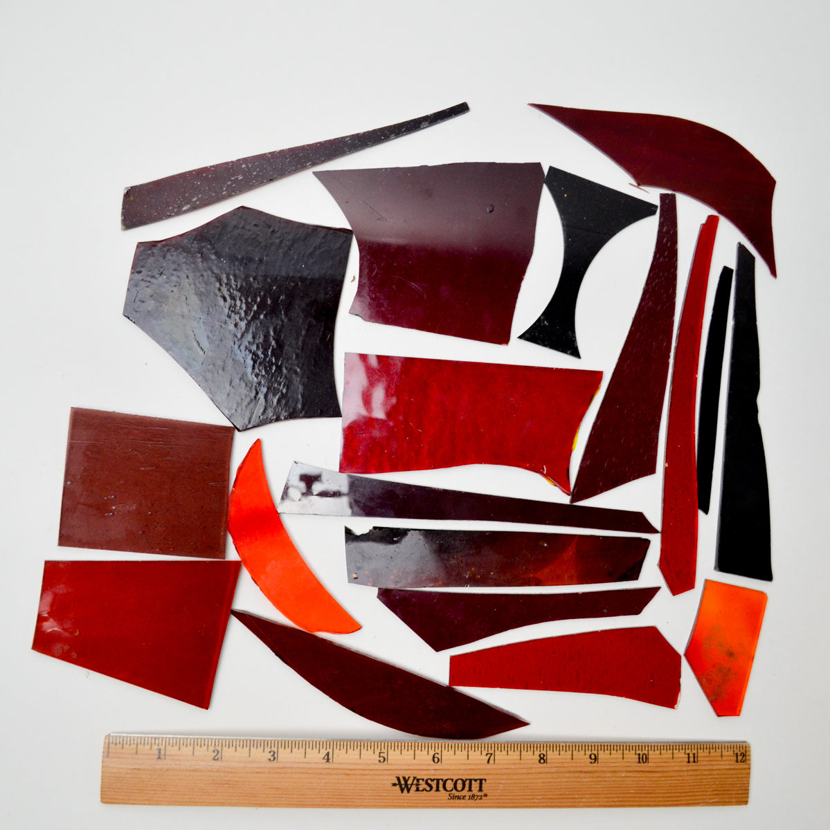 Dark Red Glass Piece Bundle – Make & Mend