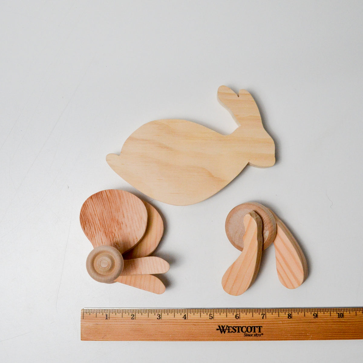 Wooden Wheeled Rabbit Toy - Assembly Required – Make & Mend