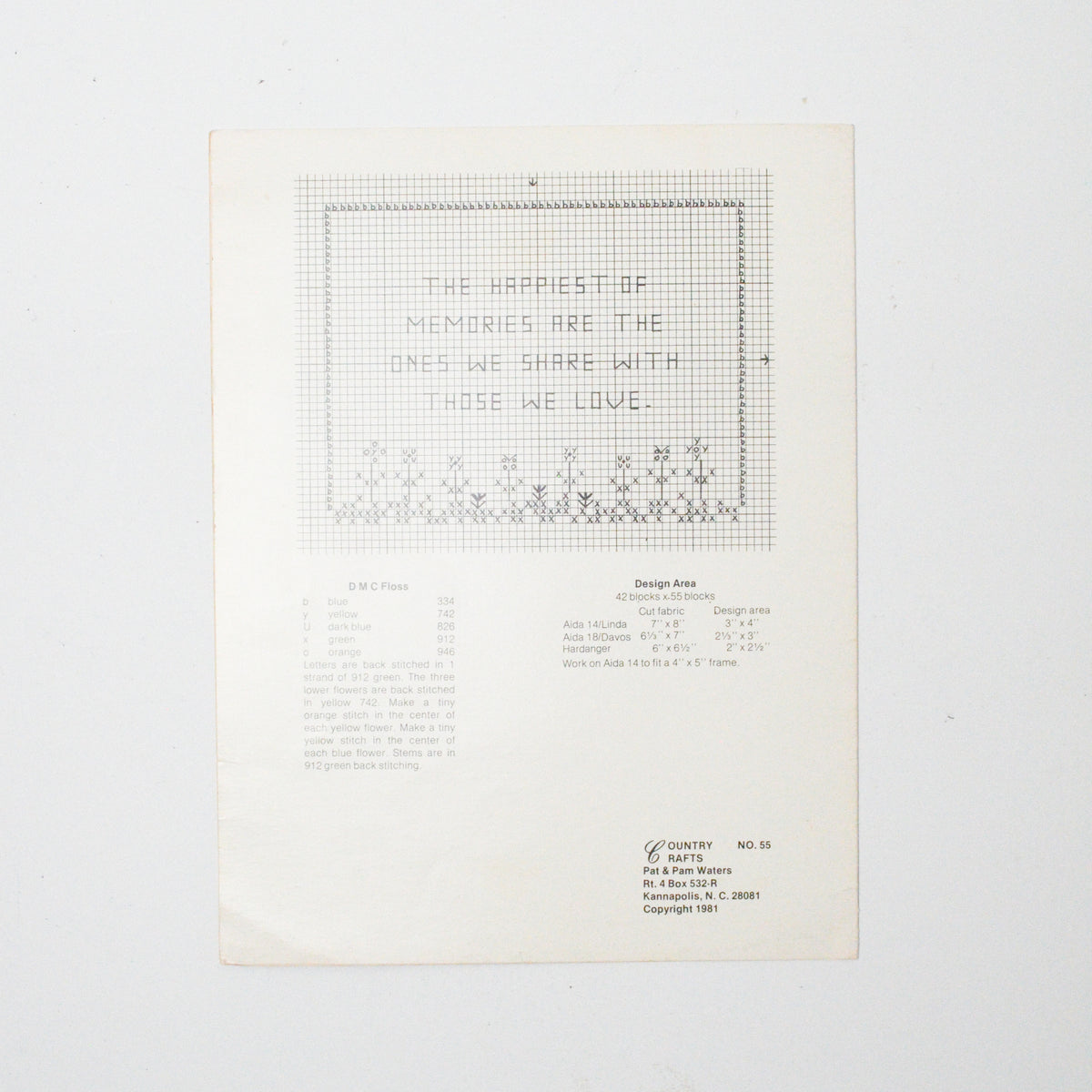 Happy Memories Cross Stitch Pattern Booklet – Make & Mend