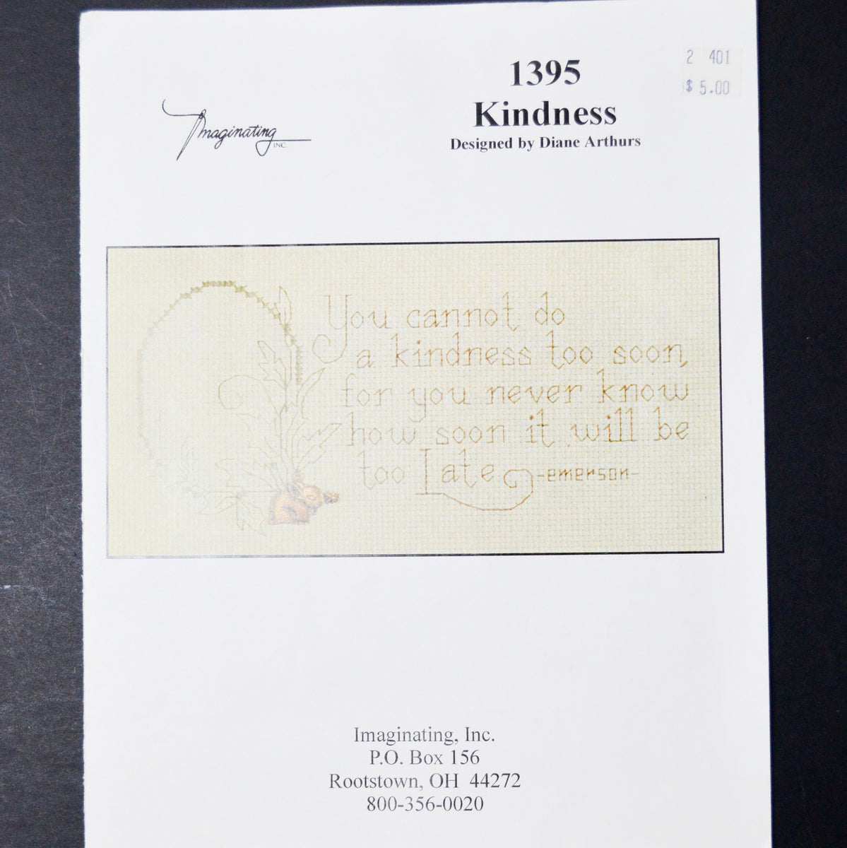 Imaginating 1395 Kindness Cross Stitch Pattern Booklet – Make & Mend