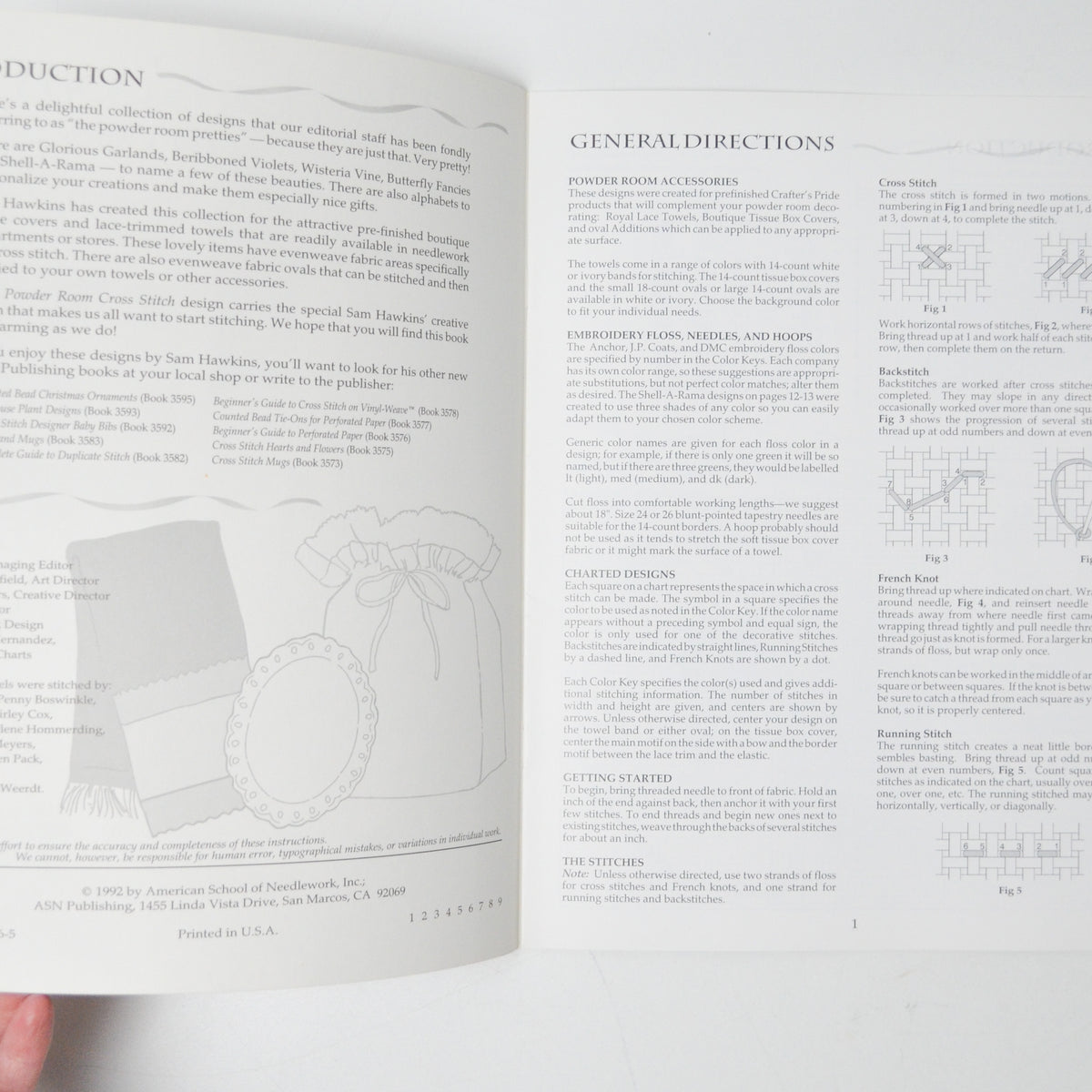 Powder Room Cross Stitch Booklet - ASN 3597 – Make & Mend