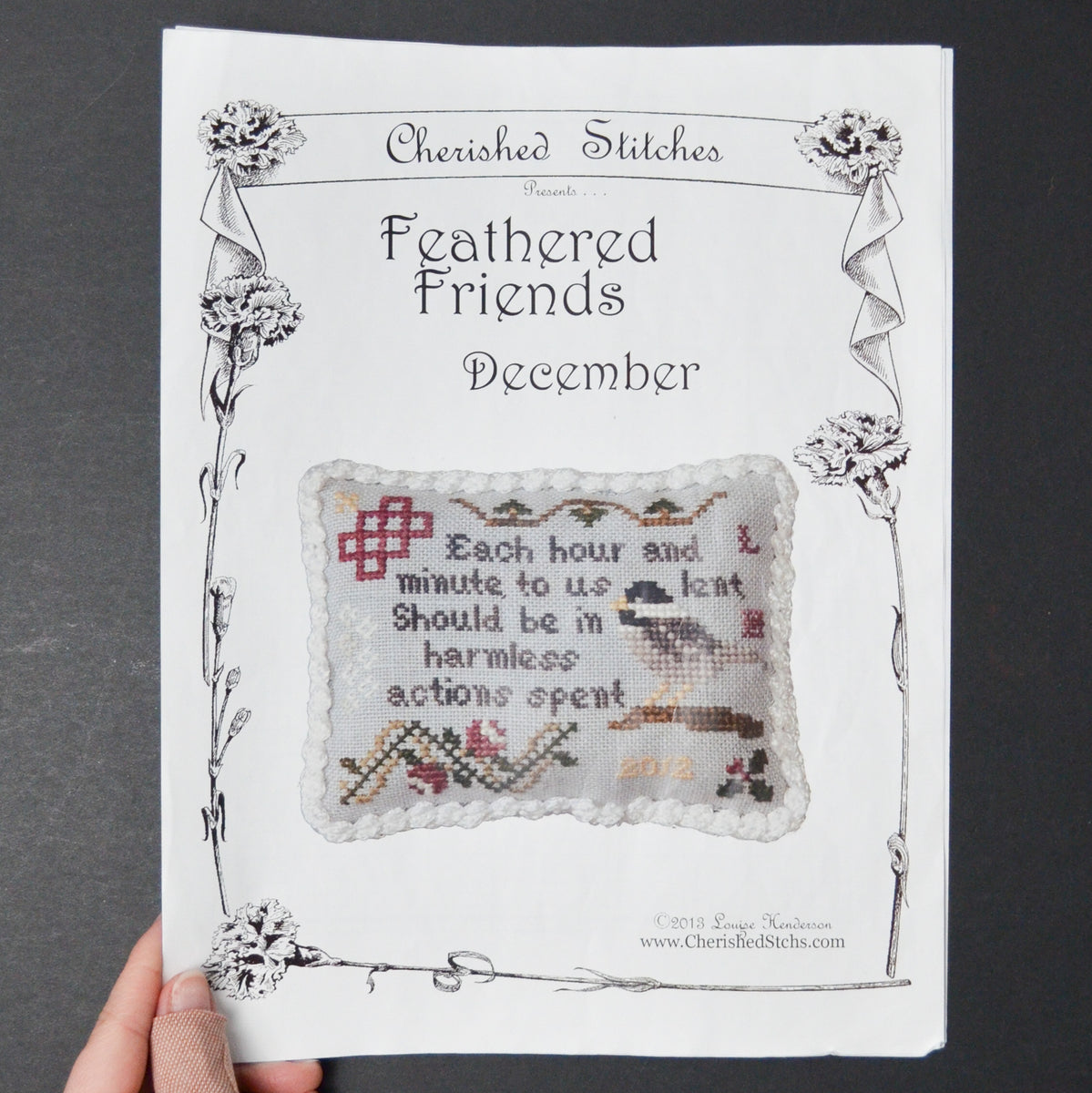Feathered Friends December Cherished Stitches Cross Stitch Pattern Boo ...