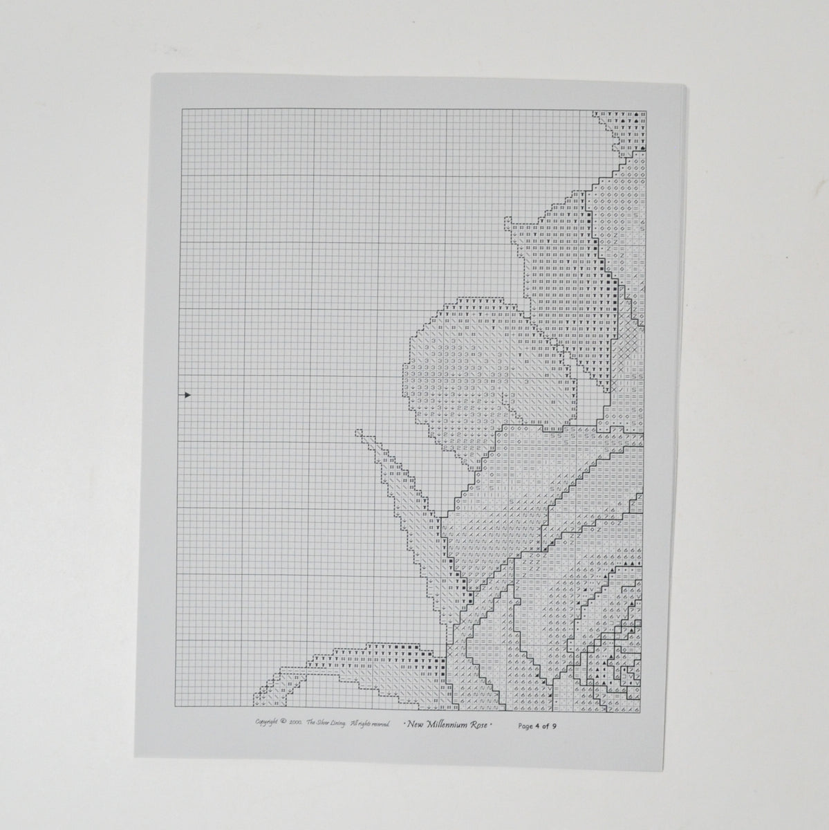 The Silver Lining New Millenium Rose Counted Cross Stitch Pattern ...