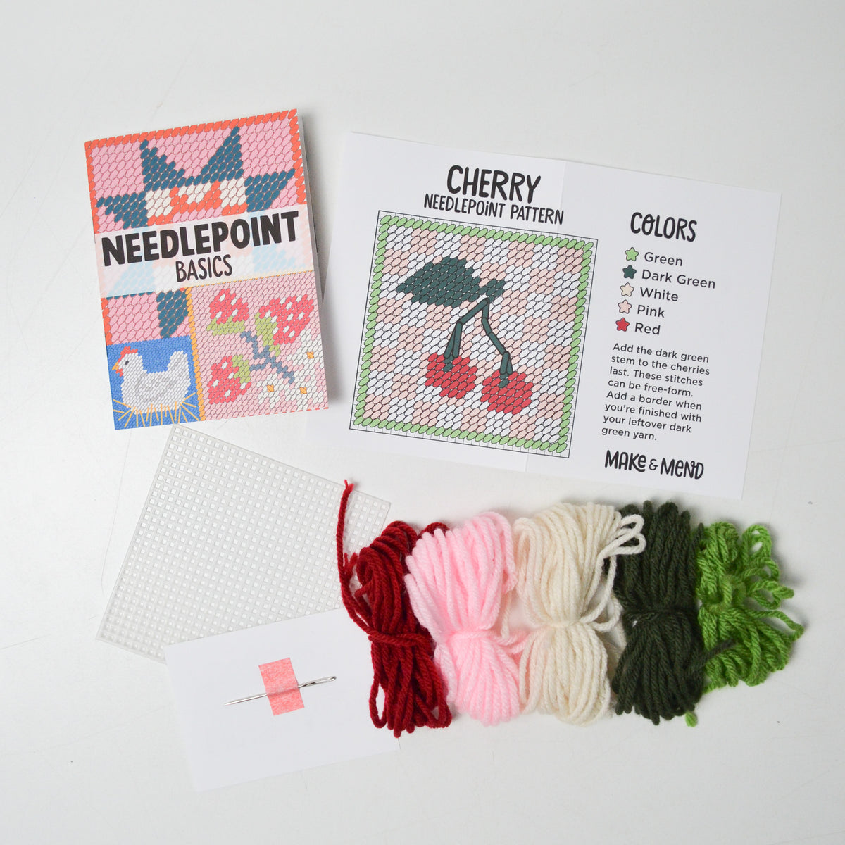 Cherry Needlepoint Starter Kit – Make & Mend