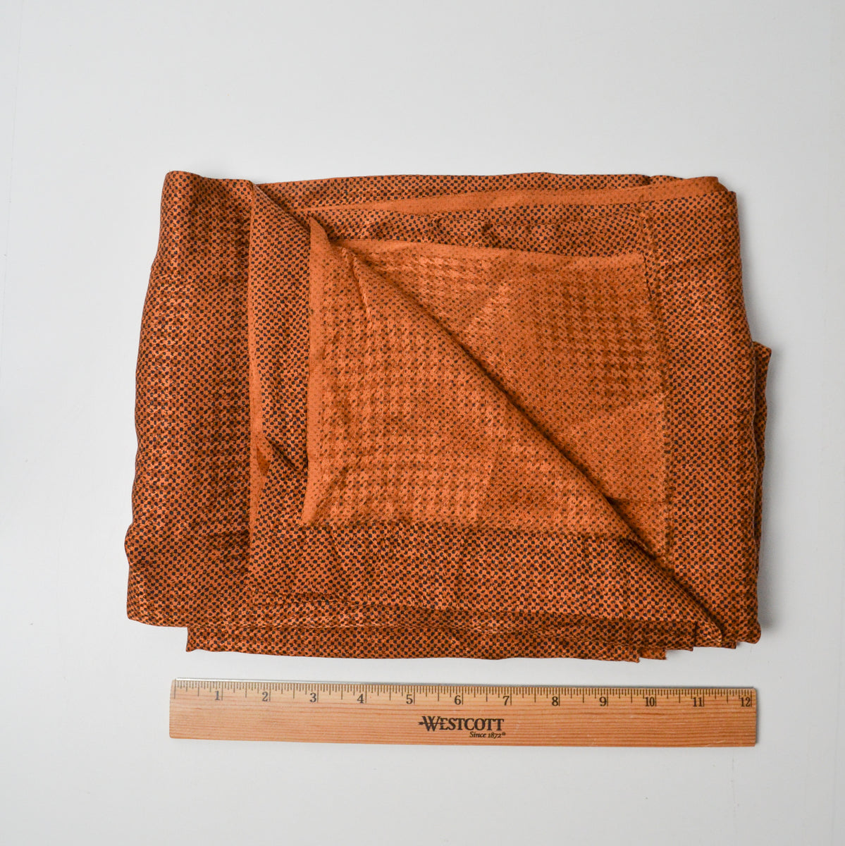 Russet Brown + Black Print Silk Woven Fabric - 46" x 88" – Make & Mend