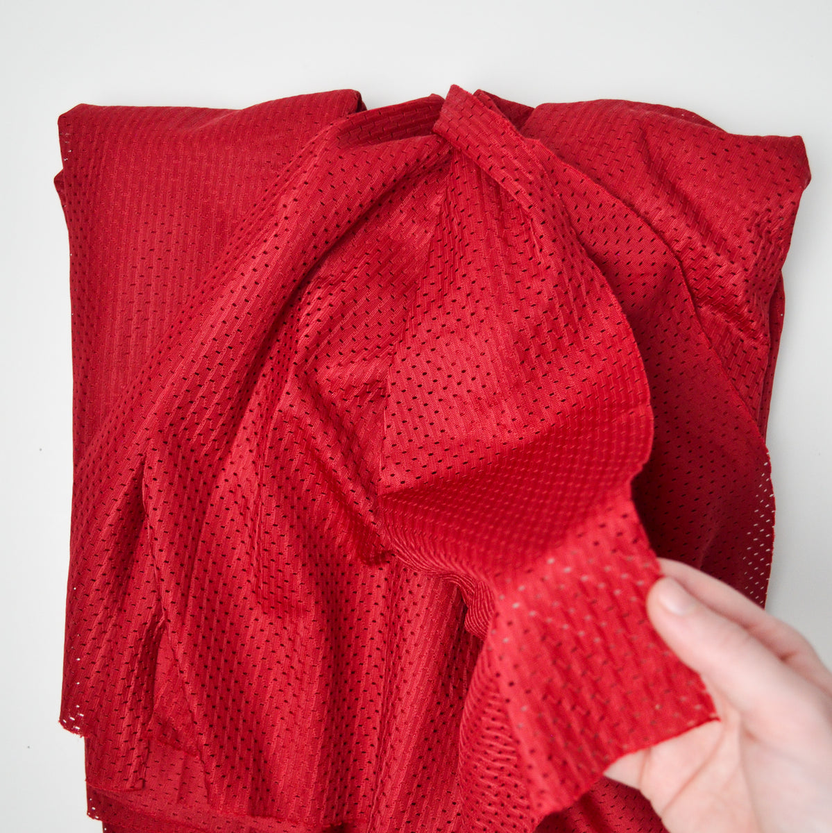 Dark Red Mesh Fabric - 62" x 180" – Make & Mend