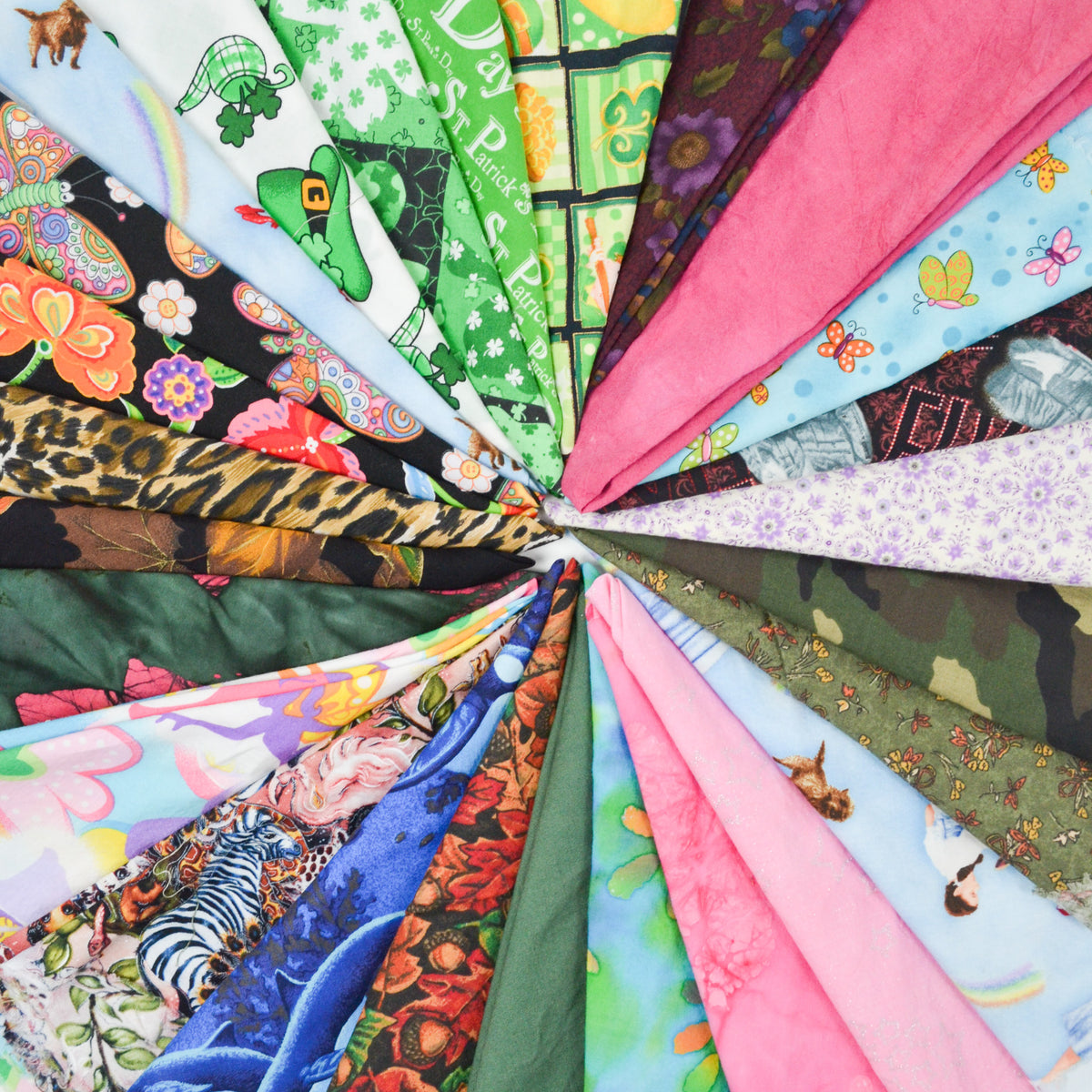 Assorted Colorful Quilting Weight Woven Fabric Bundle - Cut into Circl – Make & Mend