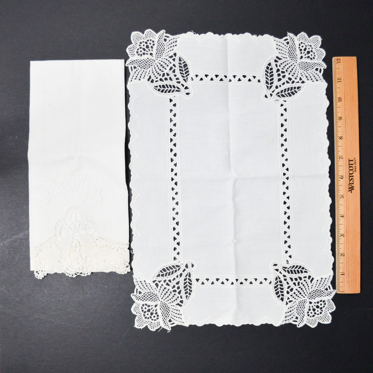 Floral Corner + Lace Edge Doilies - Set of 2 – Make & Mend