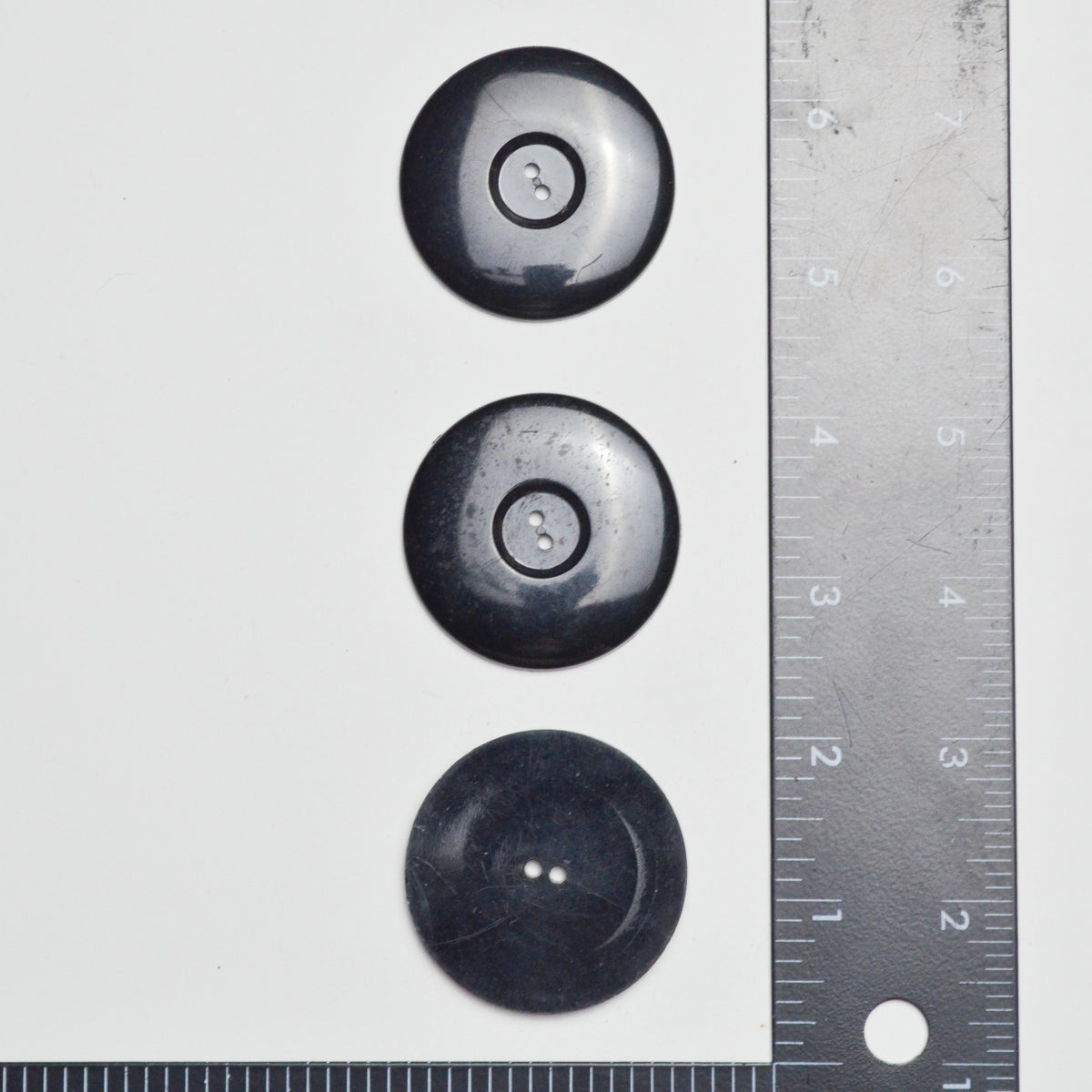 Large Black Two-Hole Buttons - Set of 3 – Make & Mend