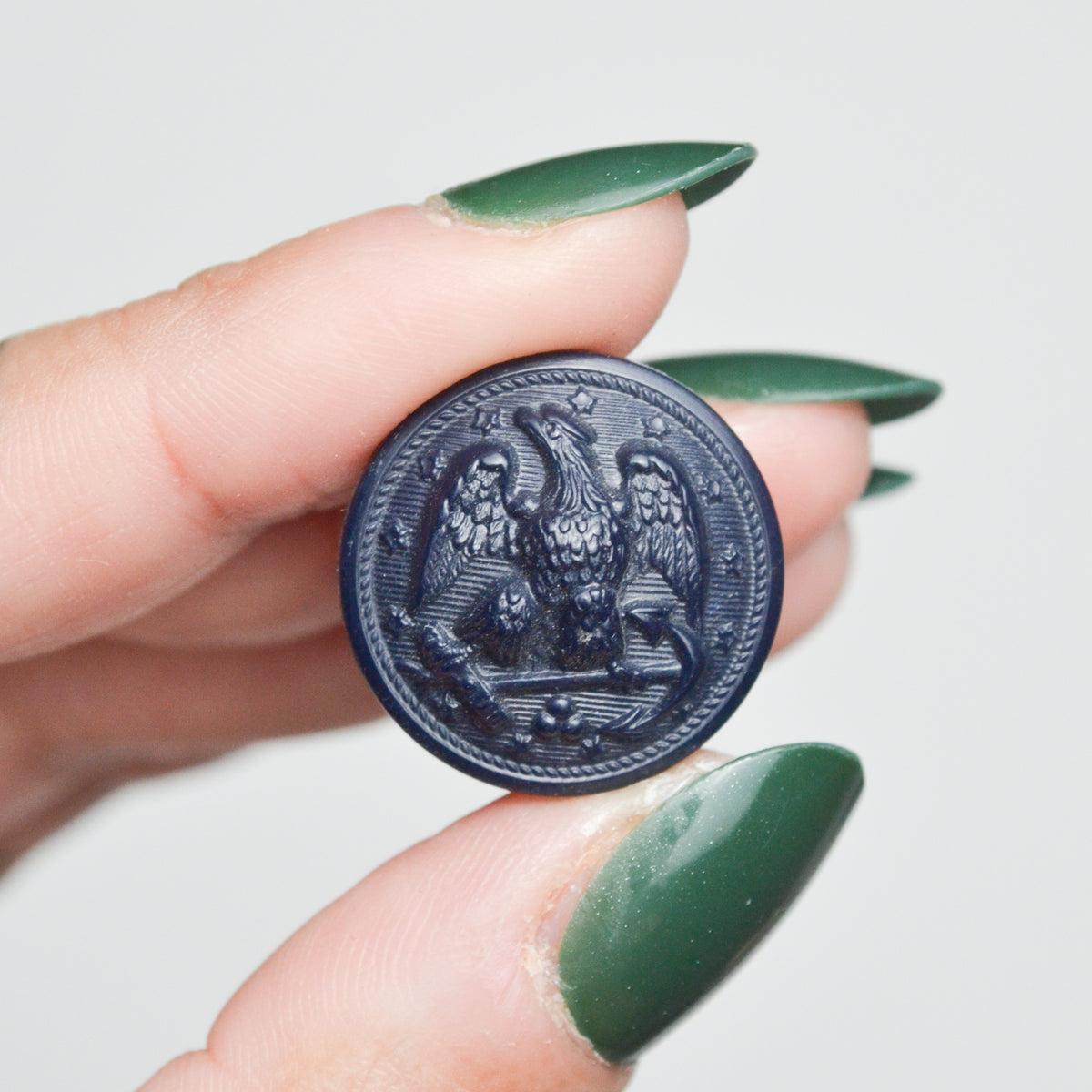 Black Domed Eagle Buttons + Cufflinks - Set of 7 – Make & Mend