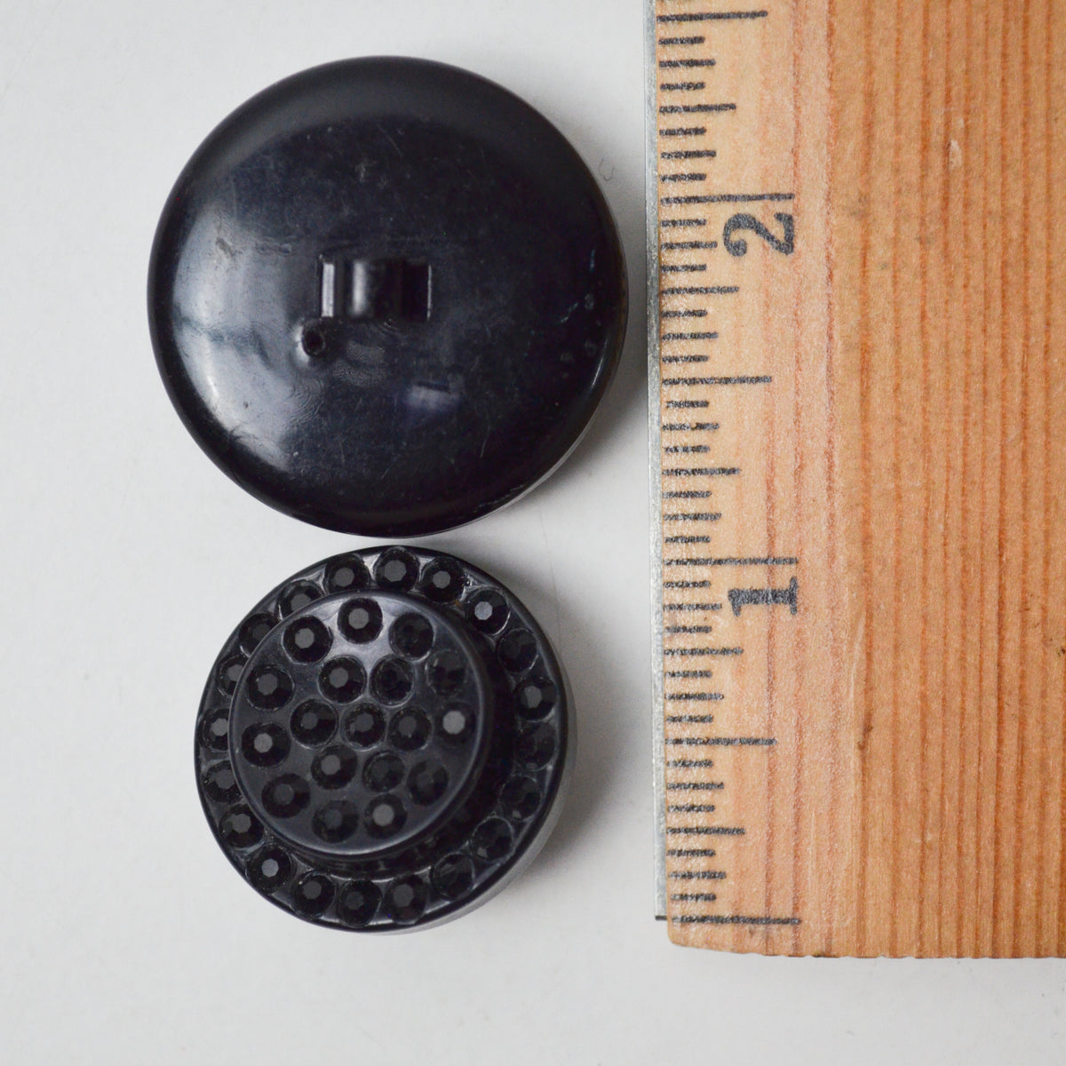 Black Jeweled Buttons - Set of 3 – Make & Mend