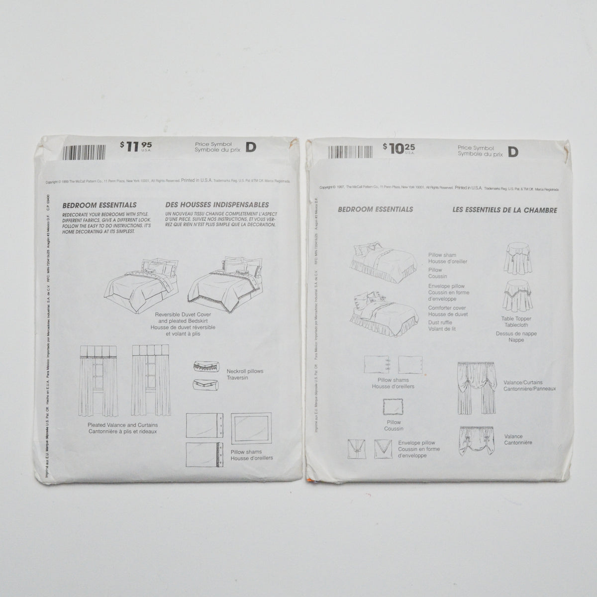 McCall's Home Decor Sewing Pattern Bundle - Set of 2 – Make & Mend