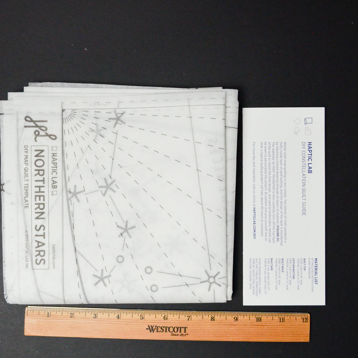 Haptic Lab Northern Hemisphere Constellation Quilt Template - 72" x 72 ...