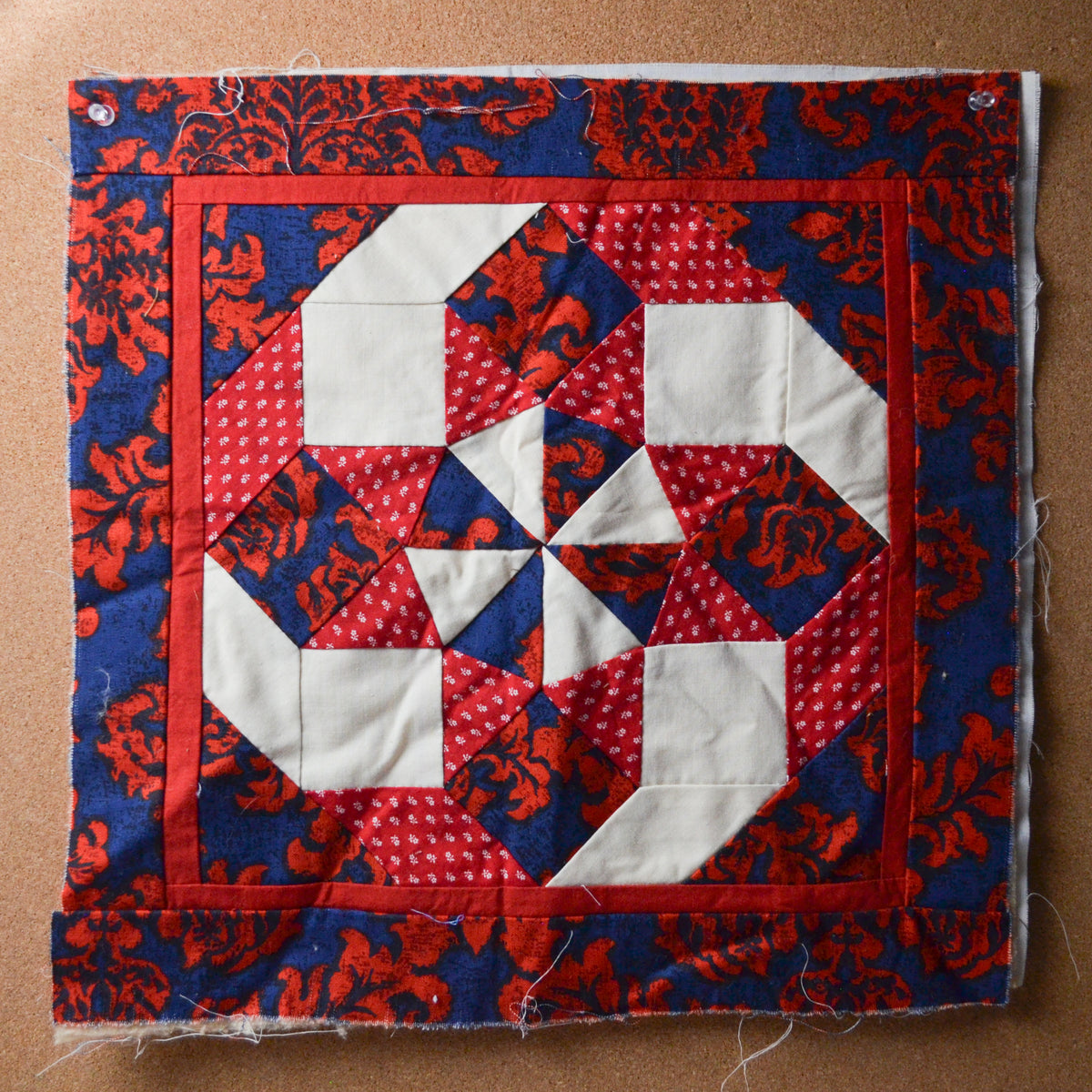 Red + Black Quilted Panel – Make & Mend