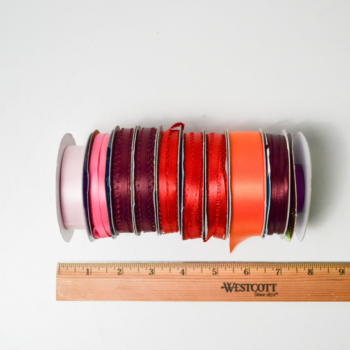 Red + Pink Ribbon Bundle - 10 Spools – Make & Mend