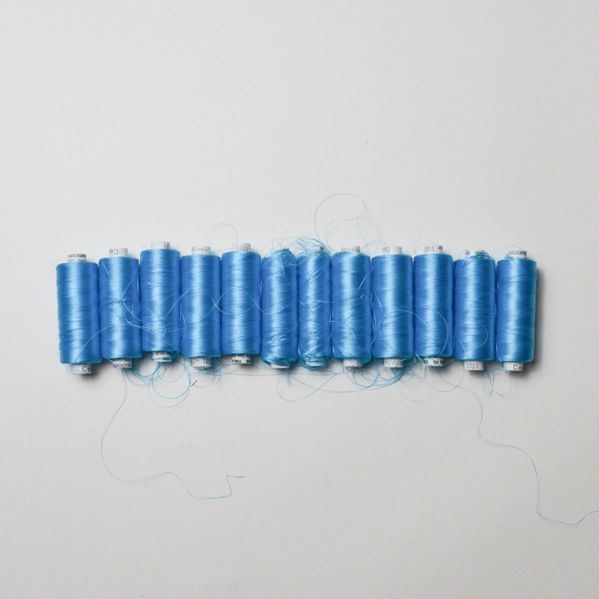 Blue Madeira 1095 Viscose Thread - 12 1000m Spools – Make & Mend