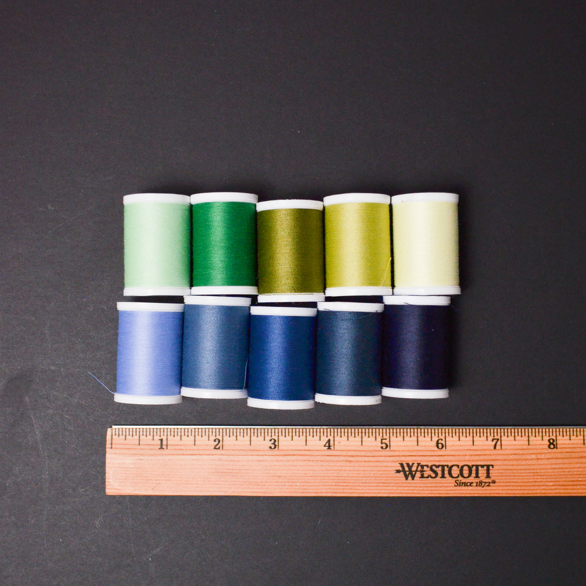 Coats & Clark Dual Duty Green + Blue Thread Bundle - 10 Spools – Make ...