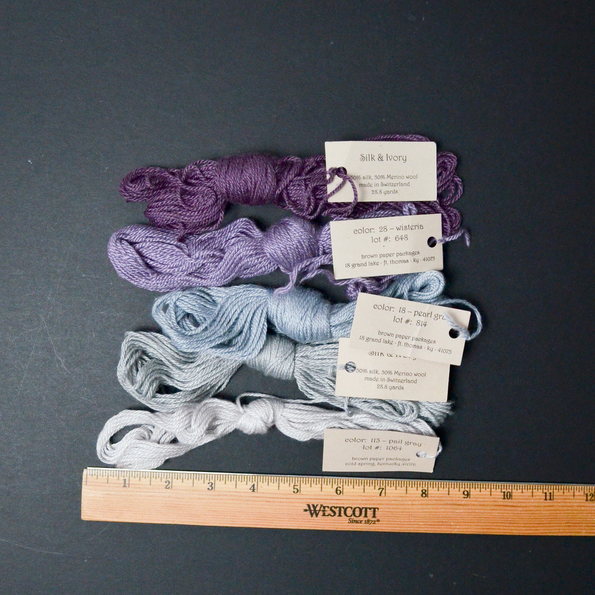 Silk + Ivory Needlepoint Thread Bundle - 5 Skeins – Make & Mend