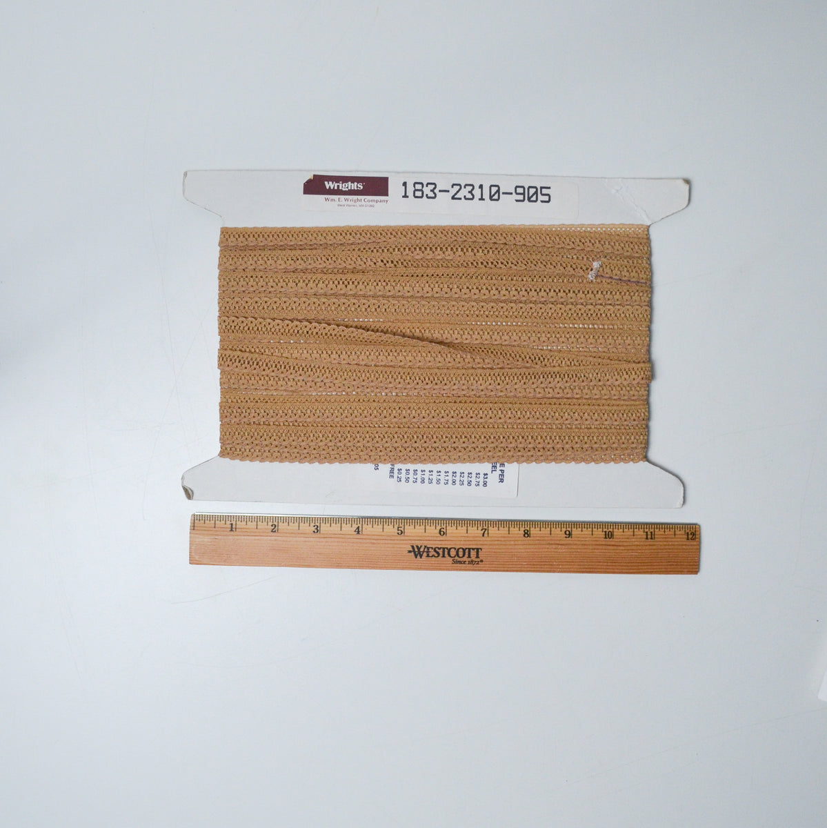 Tan Lace Trim - 1 Spool – Make & Mend