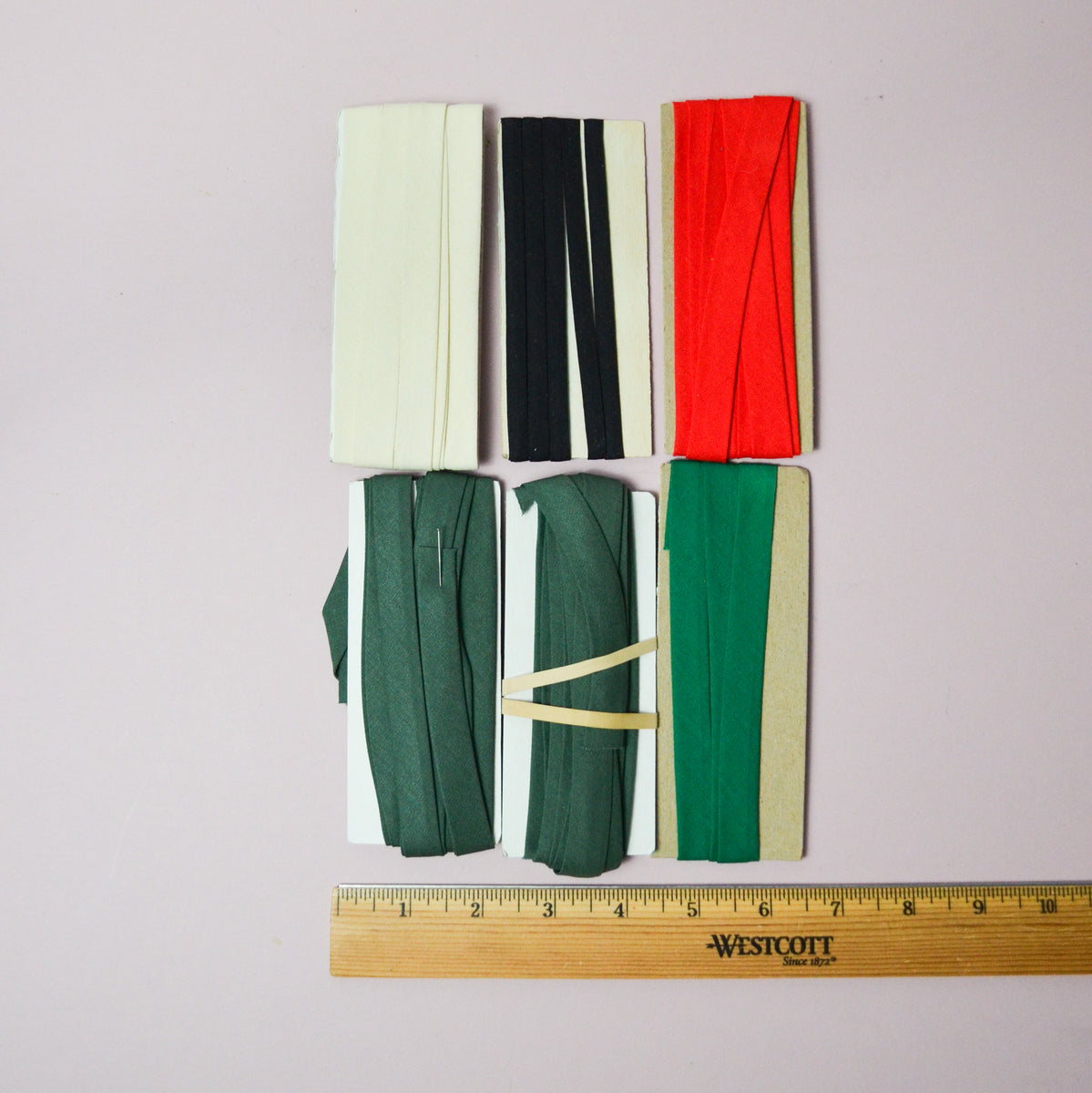 Green + Red Double Fold Bias Tape Bundle – Make & Mend