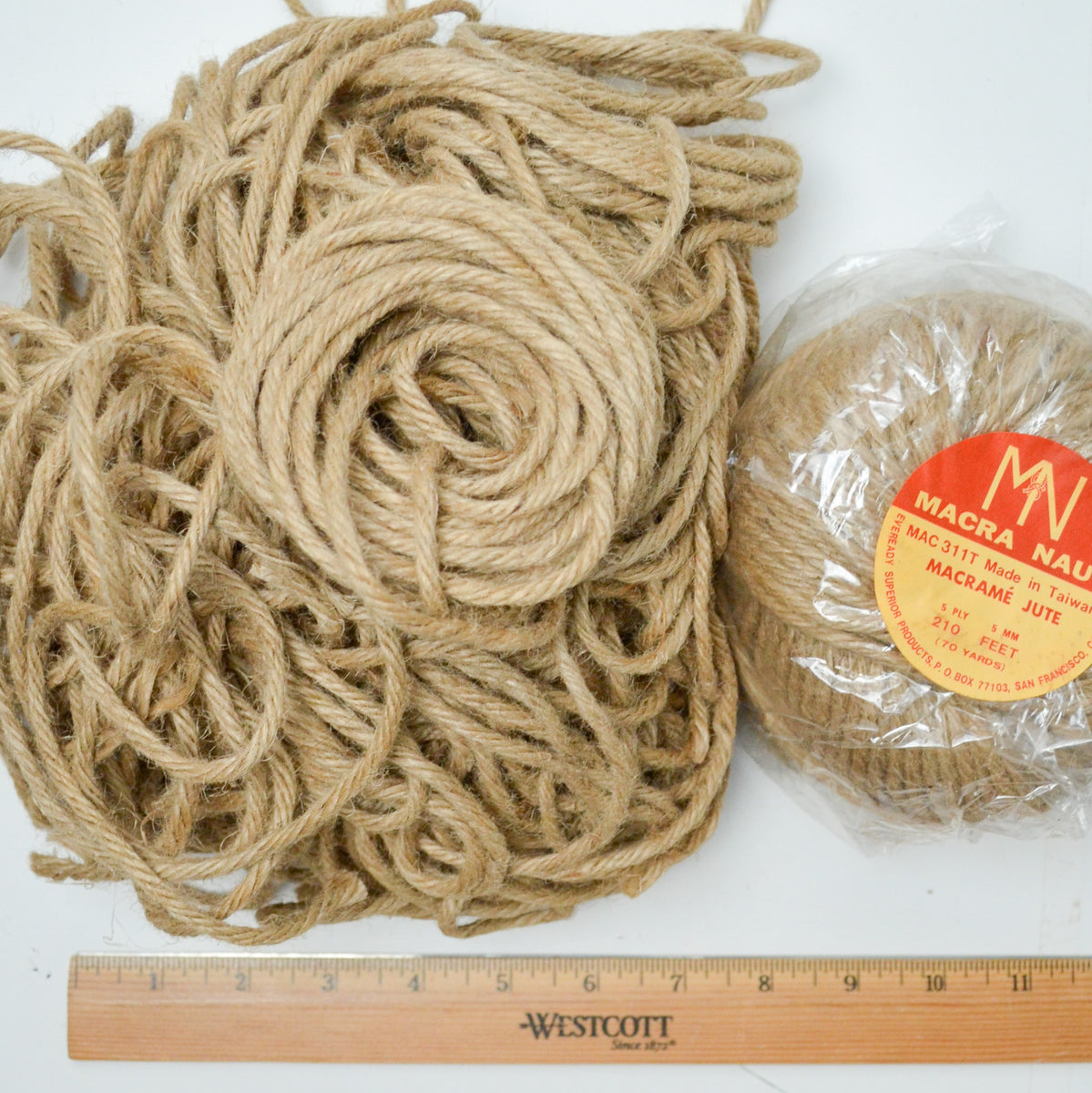 Large Macrame Jute - 1 Spool + Loose Hank – Make & Mend