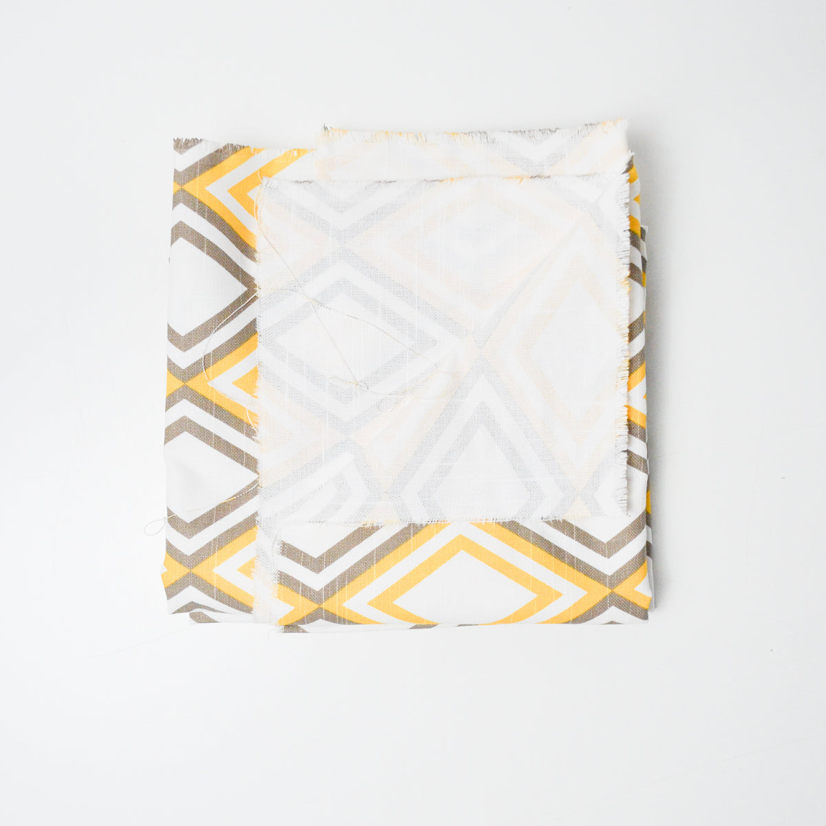 Yellow + Gray Diamond Print Woven Fabric - 56" Wide - By The Yard ...