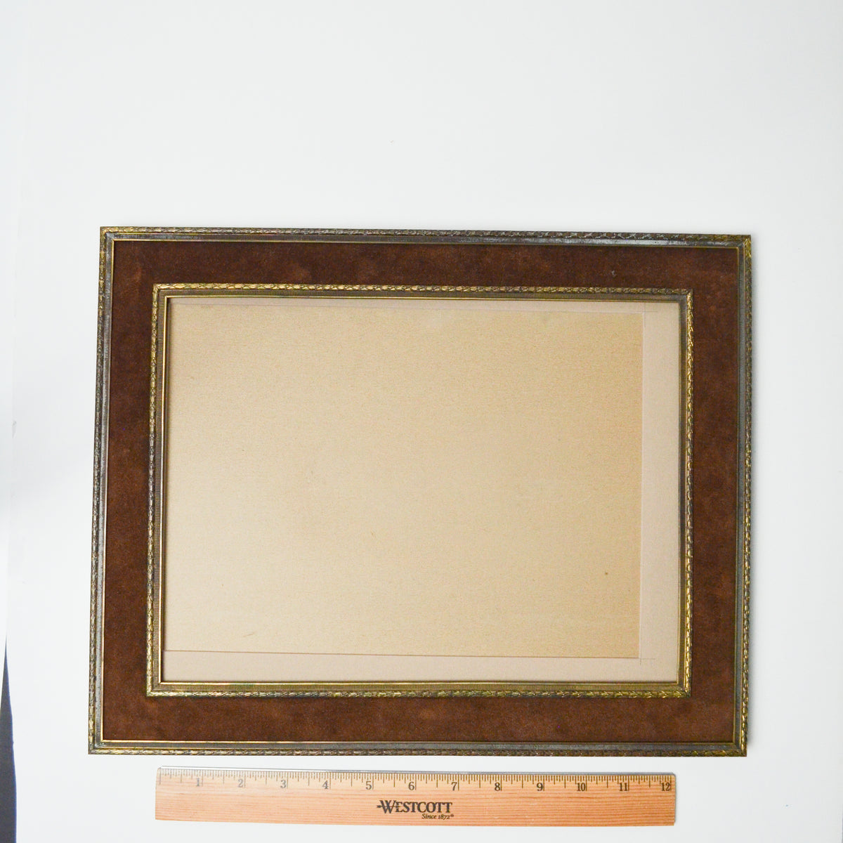 Gold Tone + Faux Suede Frame - No glass – Make & Mend