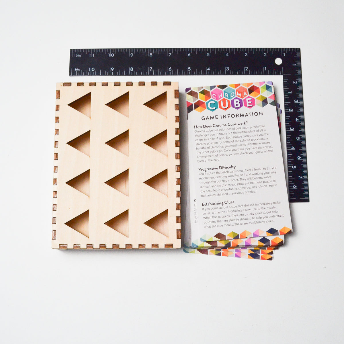 Chroma Cube Game (Missing Cubes - Board/Box + Cards Only) – Make & Mend