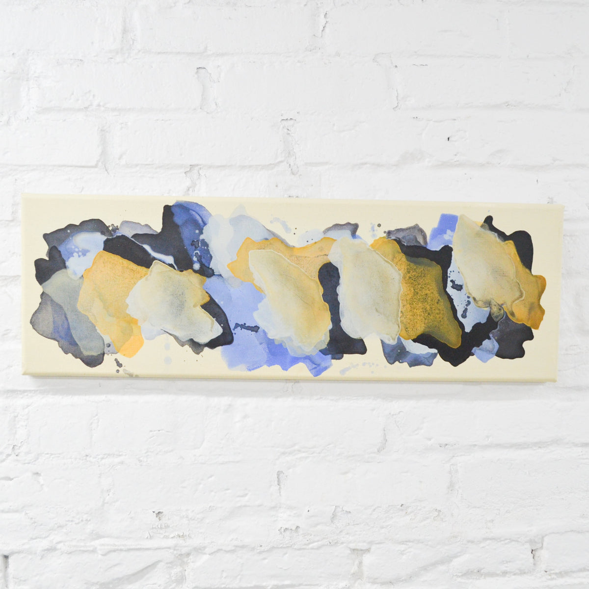 Blue + Yellow Abstract Painting – Make & Mend