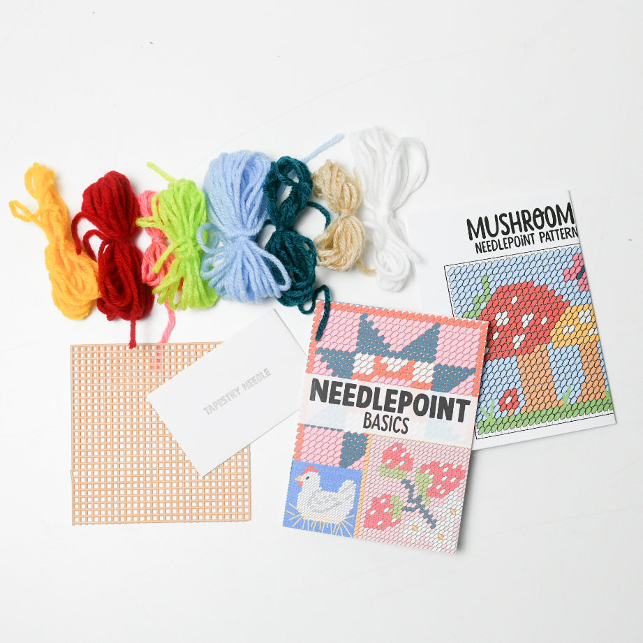 Mushroom Needlepoint Starter Kit – Make & Mend