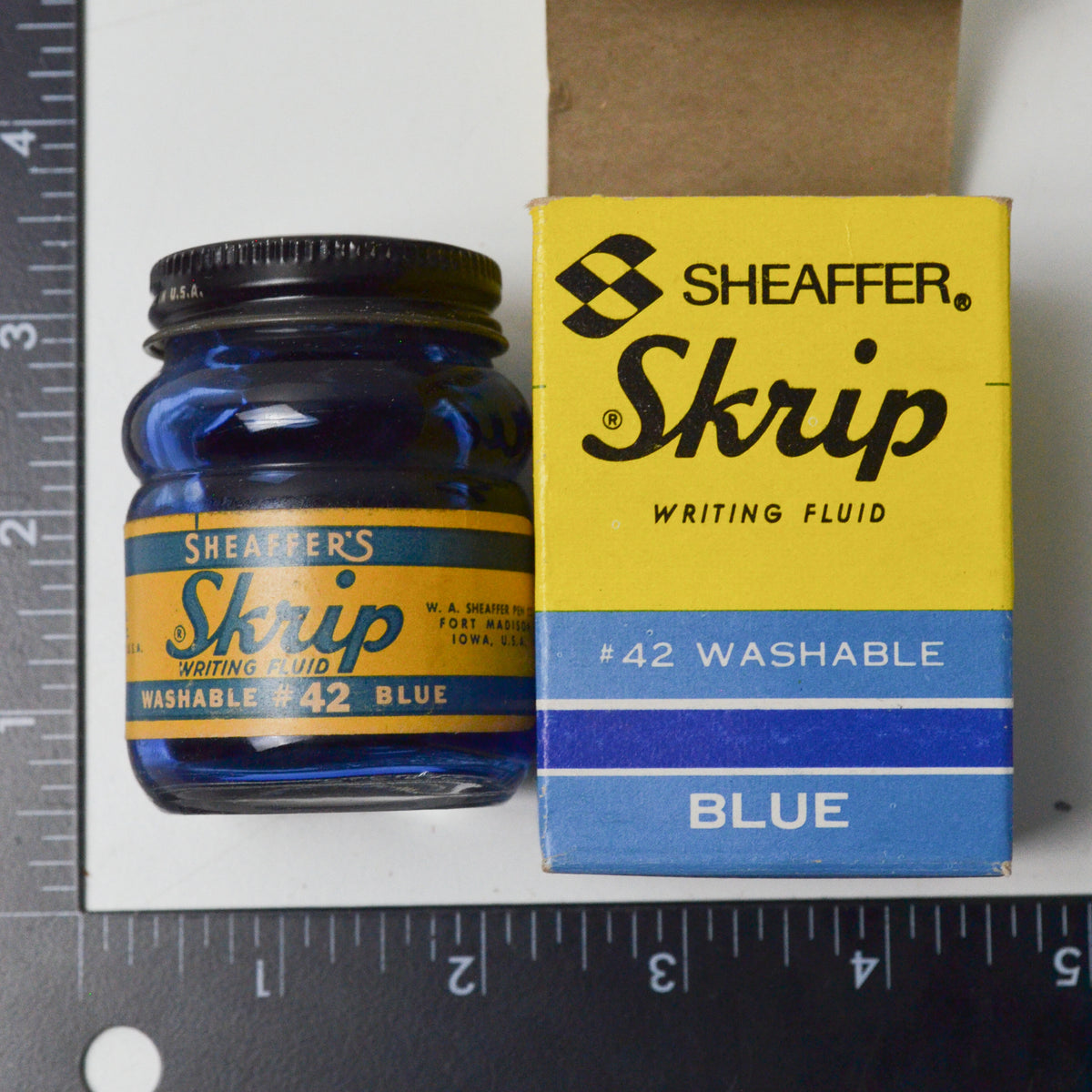 Vintage Sheaffer Skrip Writing Fluid, Blue - 1 Bottle – Make & Mend