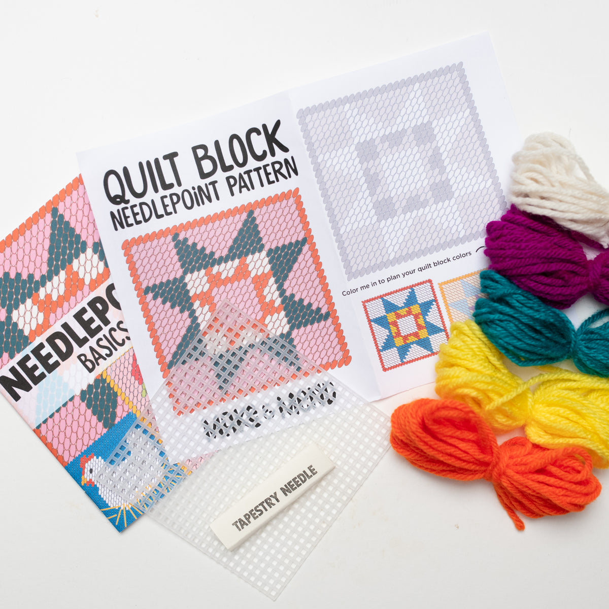 Quilt Block Needlepoint Starter Kit – Make & Mend
