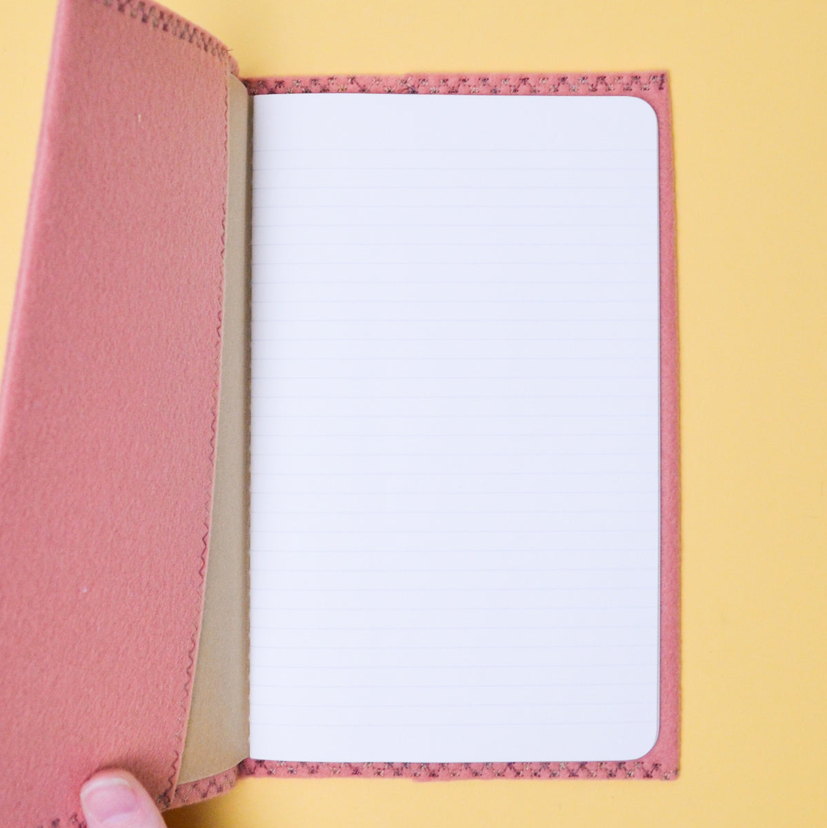 Feather Felt Notebook Cover with Lined Notebook – Make & Mend