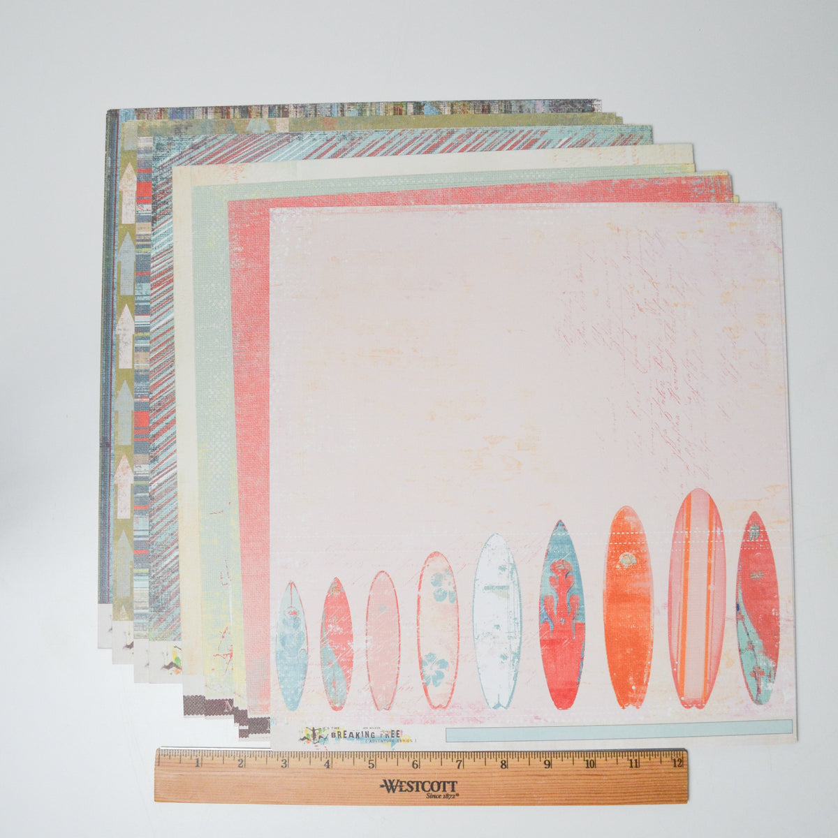Surfing Themed Scrapbook Paper Bundle – Make & Mend