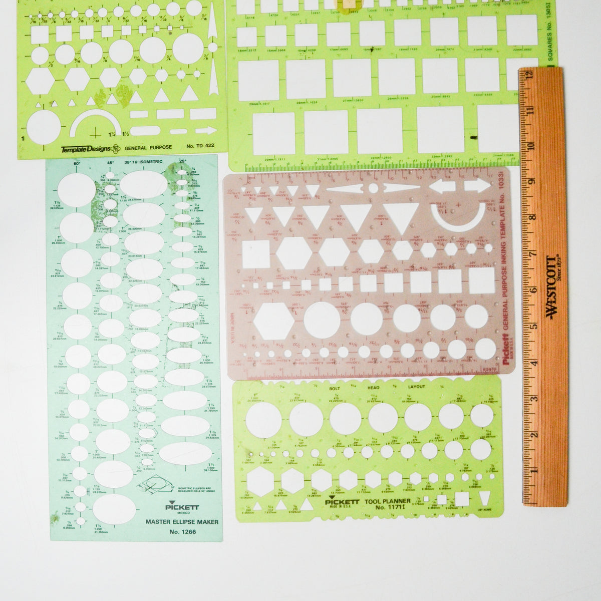 Drafting Stencil Bundle - Set of 5 – Make & Mend