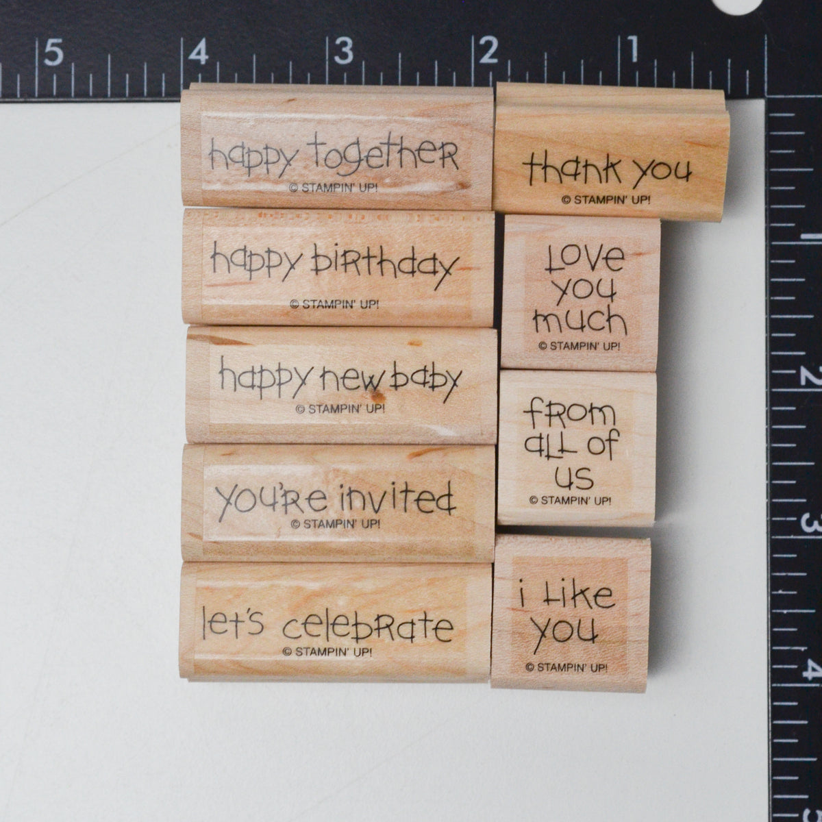 Stampin' Up! Family Phrases Rubber Stamps - Set of 9 – Make & Mend