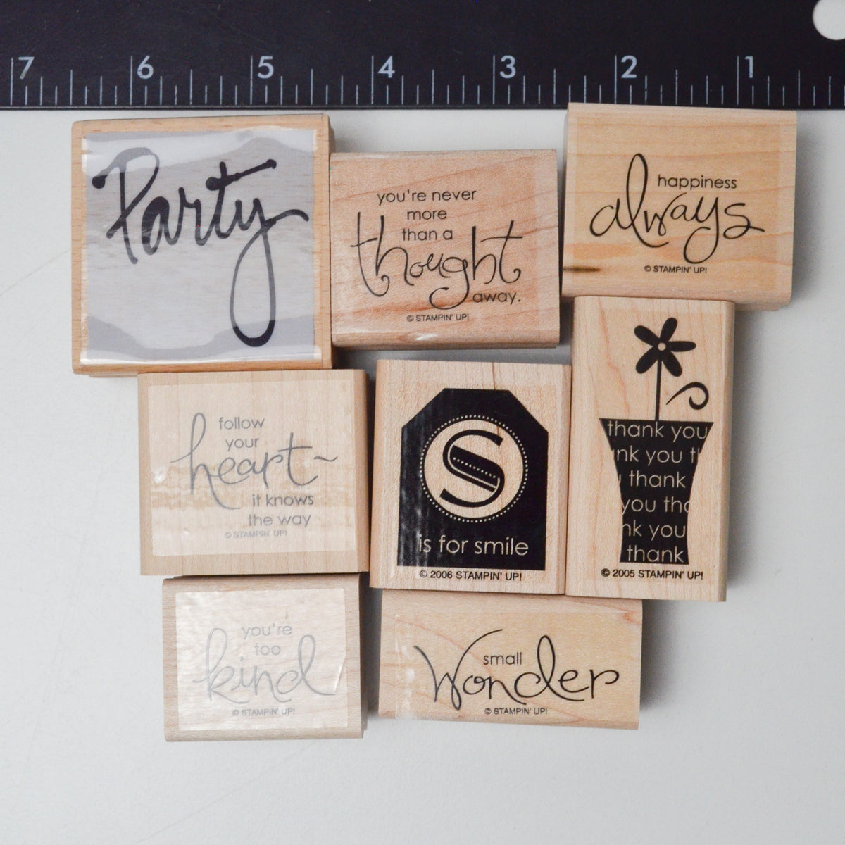 Thank You + Card Sentiments Stamp Bundle - Set of 8 – Make & Mend