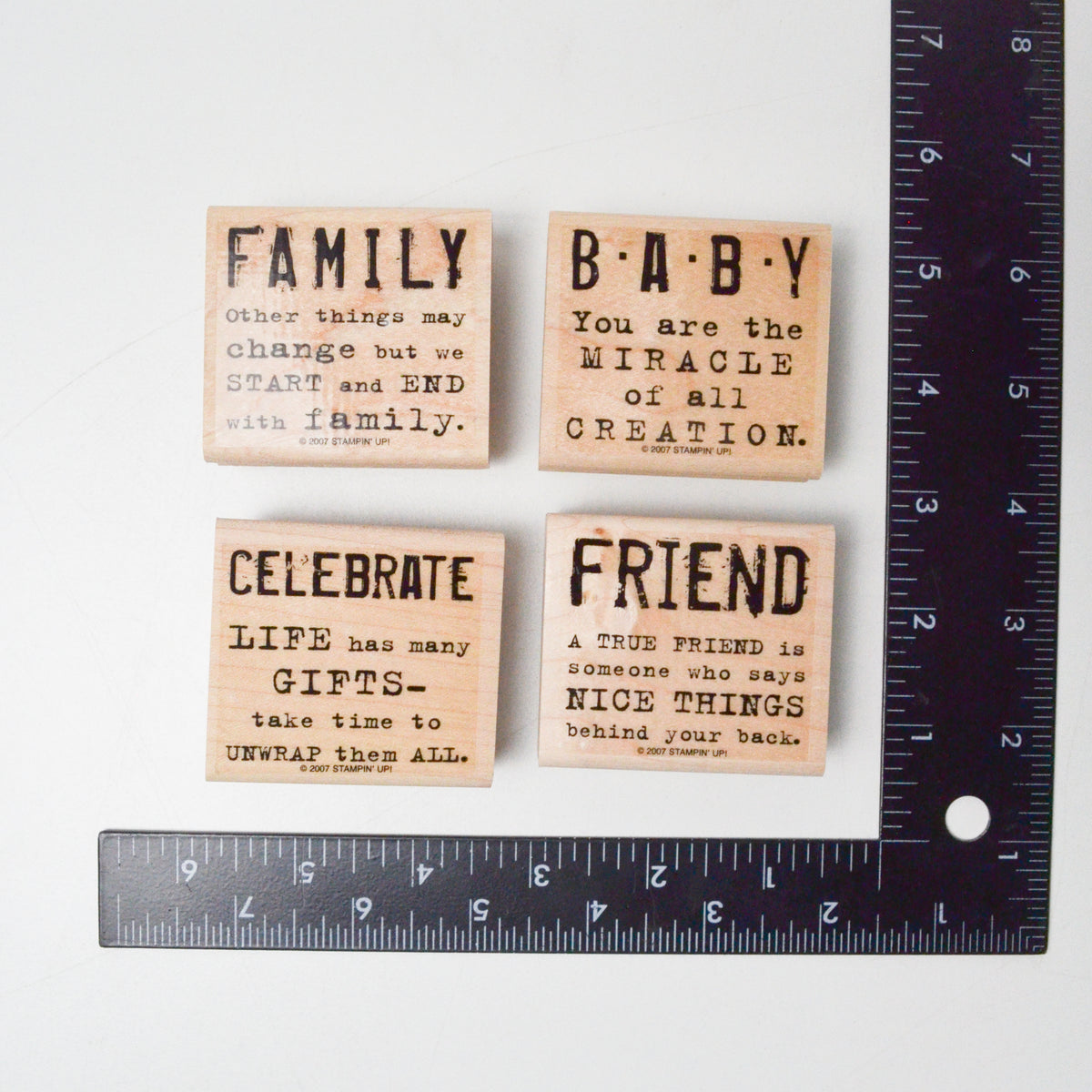 Stampin' Up! That's Nice Rubber Stamps - Set of 4 – Make & Mend